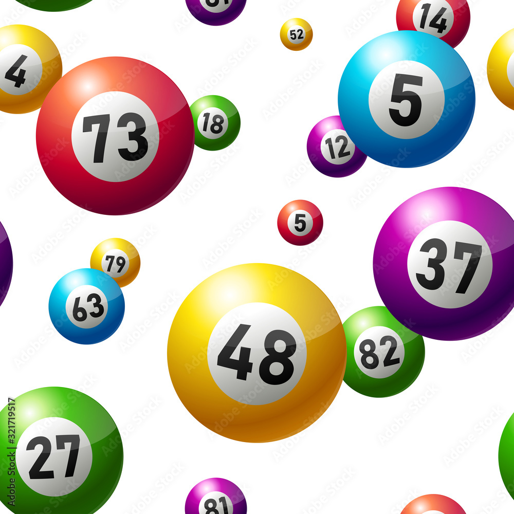 Bingo or Lottery Balls seamless pattern Stock Vector | Adobe Stock