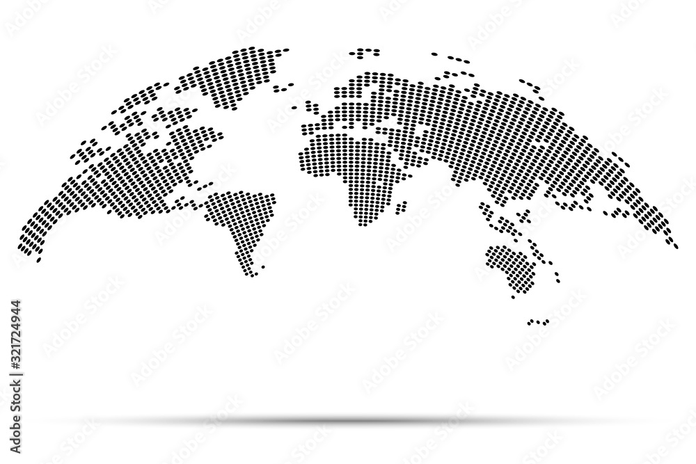 The original detailed map of the world with a 3d effect Stock Vector ...