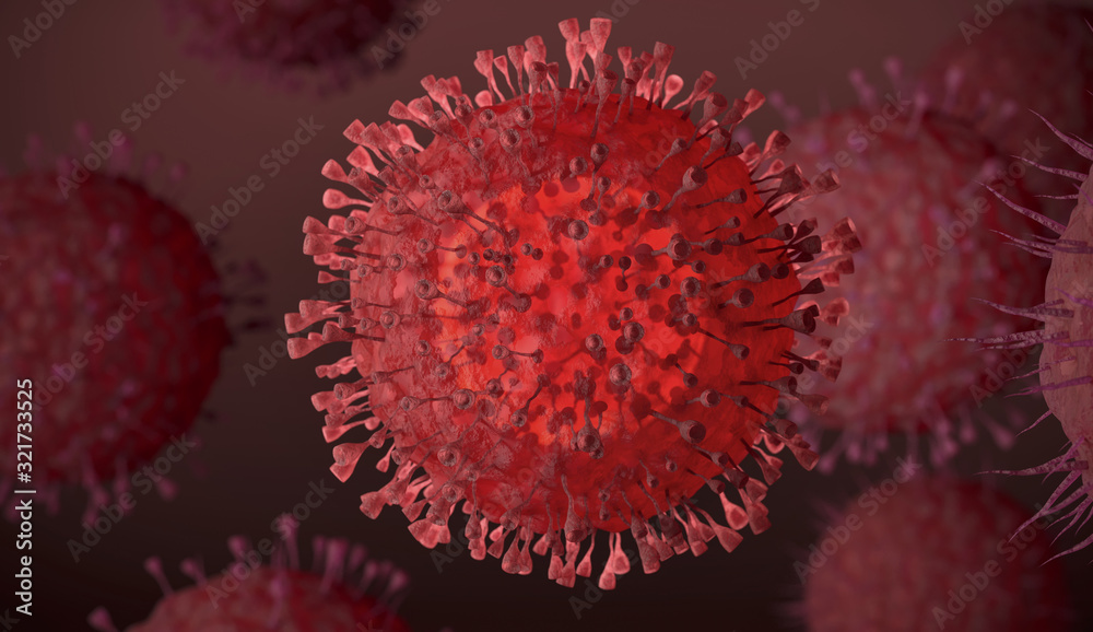 Coronavirus Infection inside human body. Respiratory disease is ...