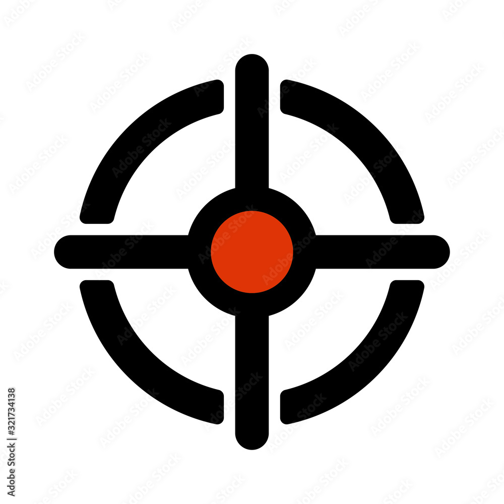 Symbol of crosshair in infographics style. Vector illustration Stock ...