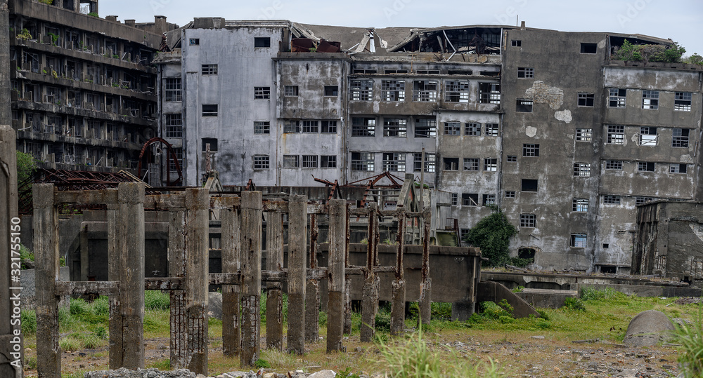 Ghost town on an abandoned island called Gunkanjima and also Hashima ...