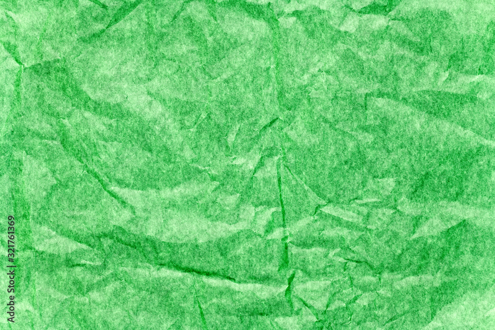 Green Crumpled Paper Texture Background Stock Photo | Adobe Stock