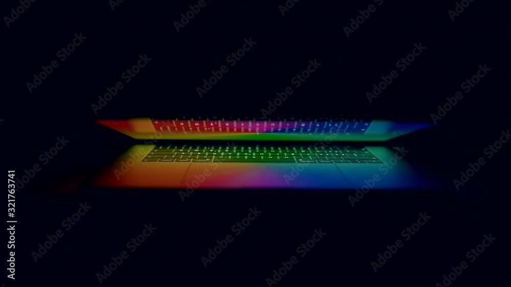 video with iridescent colors that change regularly . Clean workplace ...