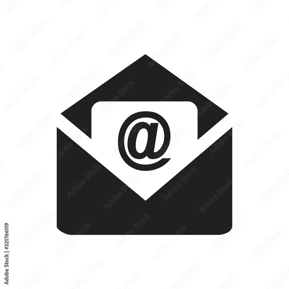 Mail, Email Icon template black color editable. Mail, Email Icon symbol ...
