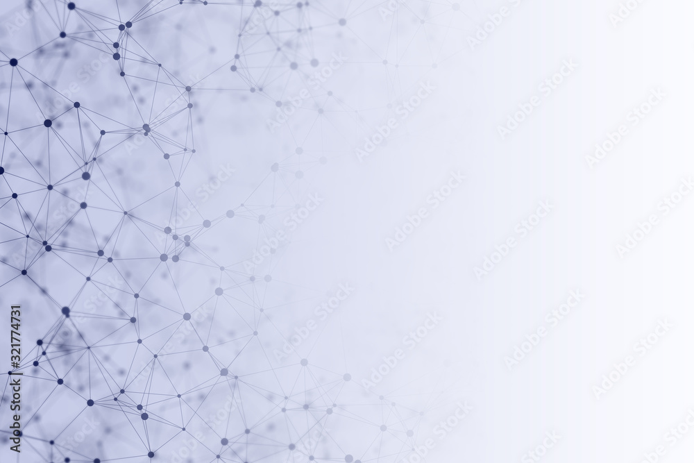 Abstract Technology Backgound with Particles Connections for Internet ...