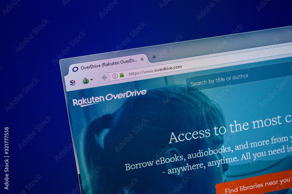 Ryazan, Russia - July 24, 2018: Homepage of Overdrive website on the ...