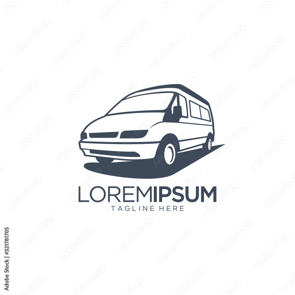 Silhouette Of Van Logo Vector Template Stock Vector | Adobe Stock