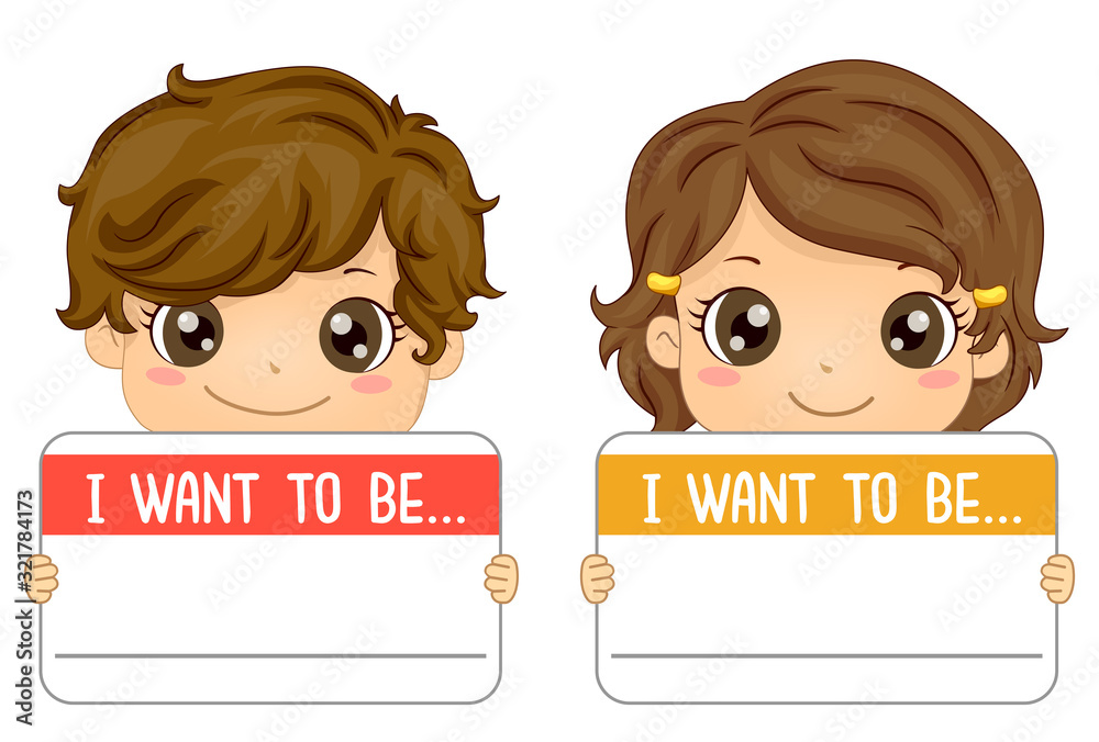 Kids Want To Be Board Dream Job Illustration Stock Vector | Adobe Stock