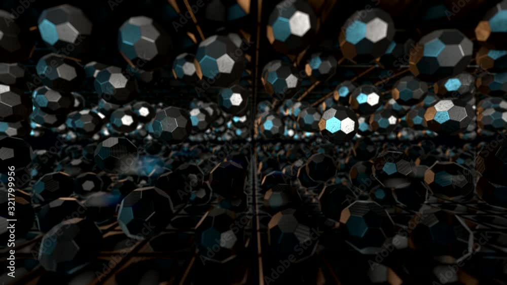 Polygonal Geometric Surface. Loop. Abstract Motion Background. 3D ...