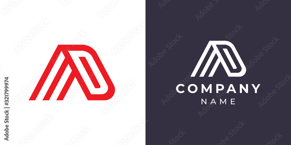 Letter A and D monogram logo design Stock Vector | Adobe Stock