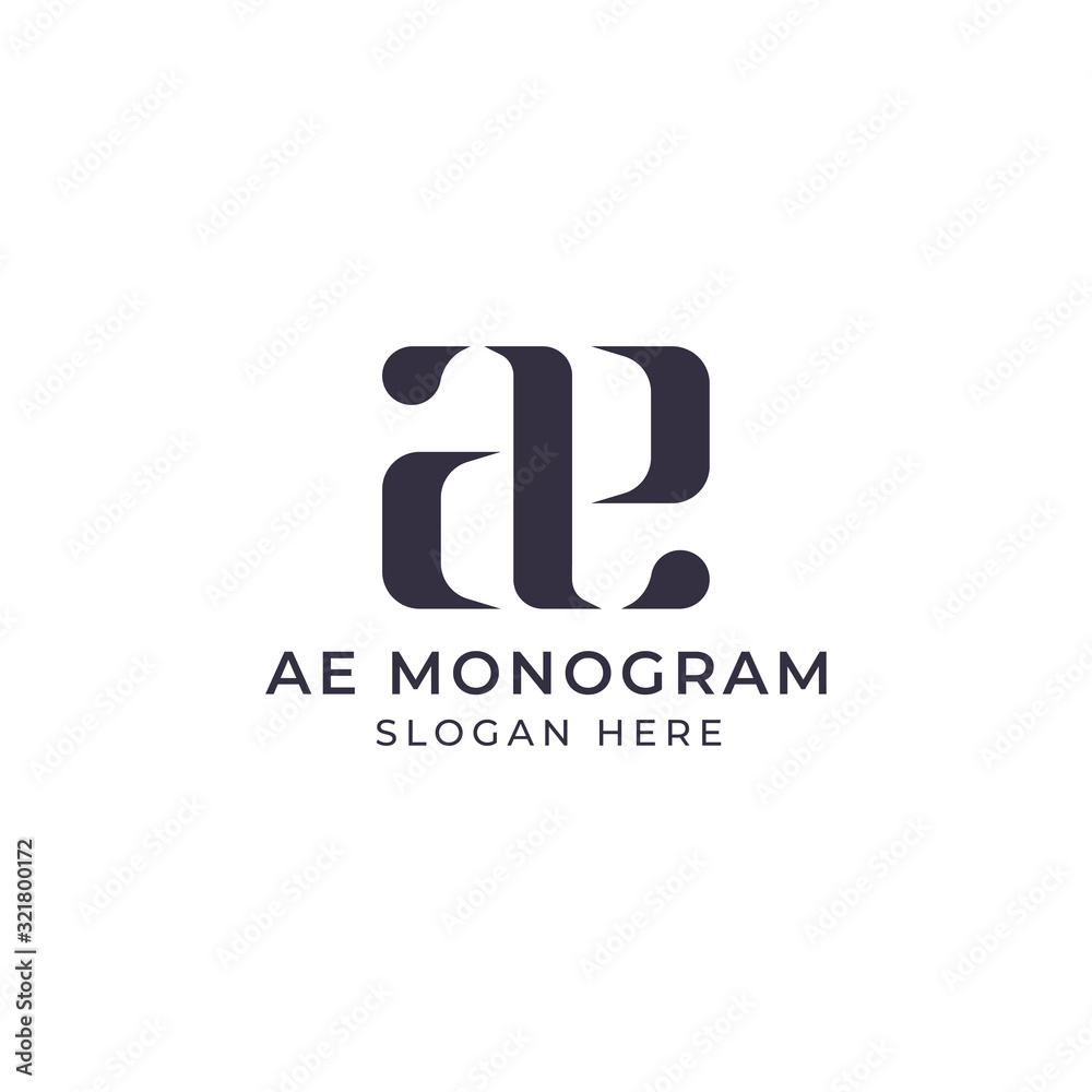 Letter A and E Monogram logo design Stock Vector | Adobe Stock
