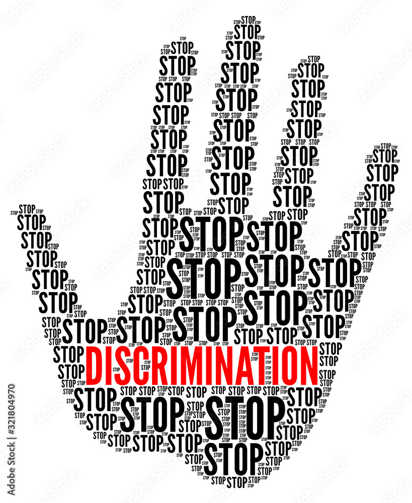 Stop discrimination sign Stock Illustration | Adobe Stock
