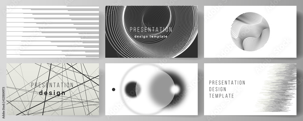 The vector illustration of the editable layout of the presentation ...