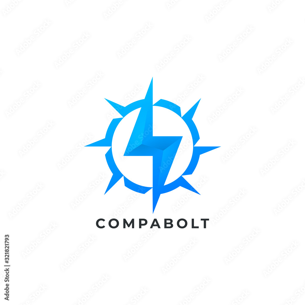 abstract bolt logo design,vector lightning storm /volt/electric/shock ...