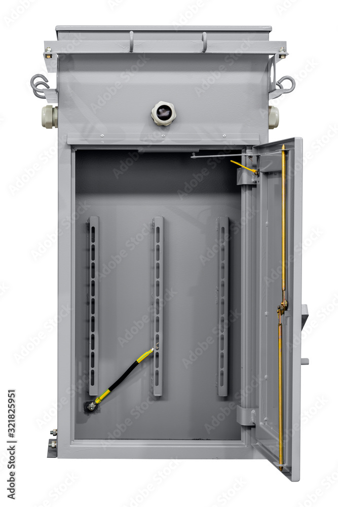 Docking module for Complete transformer substation KTP. White ...