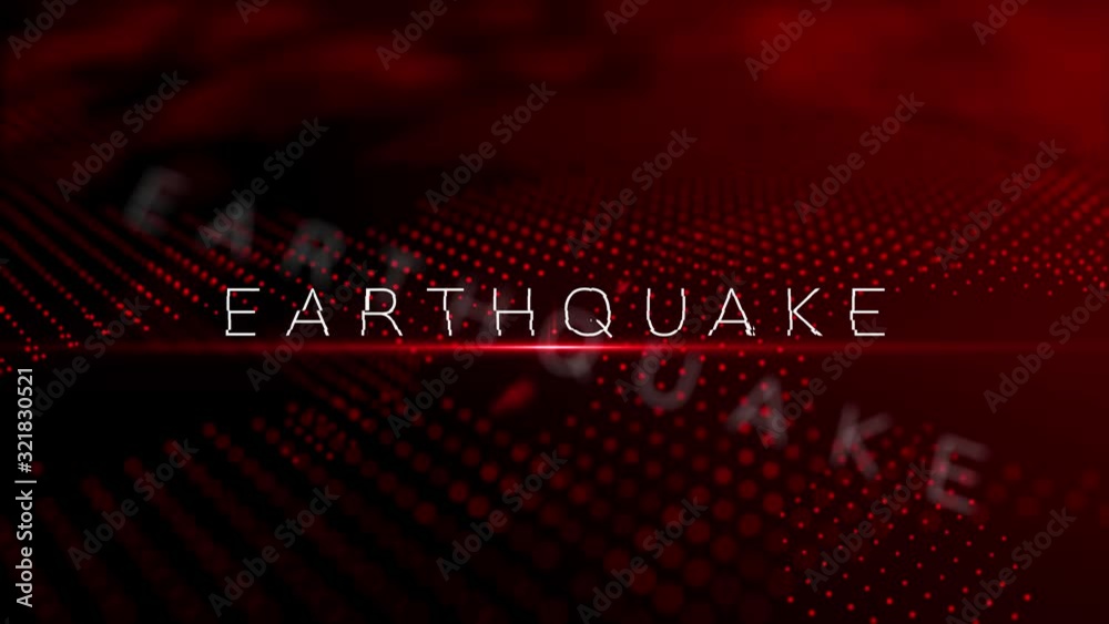 Earthquake modern intro text 3D animation with lens flare and depth of ...