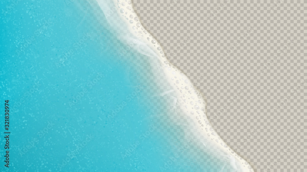 Top view of sea waves isolated on transparent background. Vector ...
