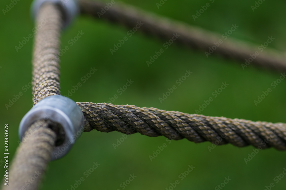 Foto Stock The concept of connecting people as ropes tied and linked ...