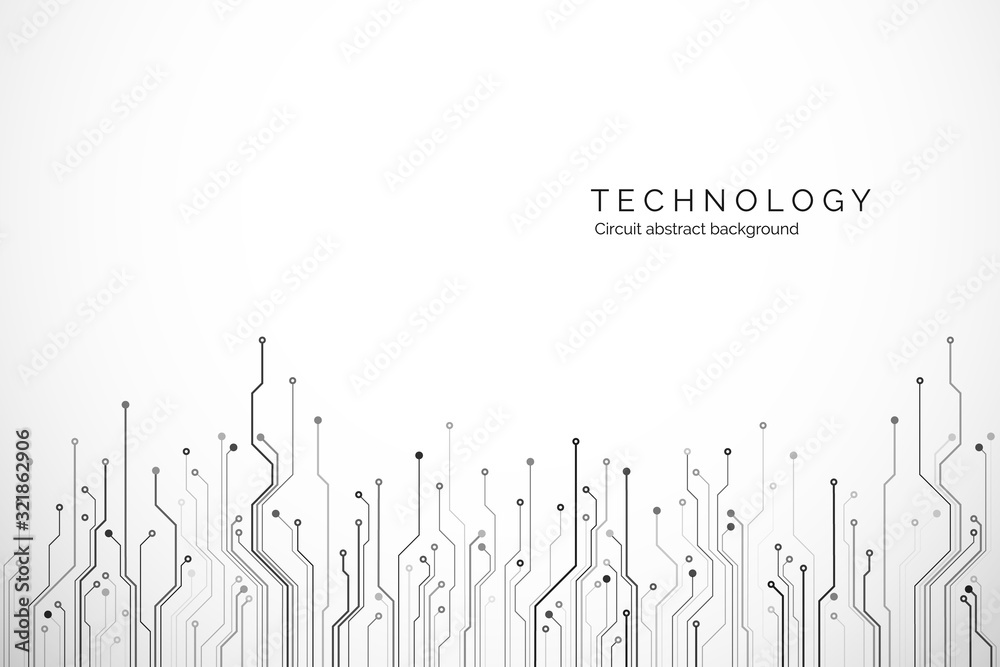 Circuit board technology background. Hardware communication concept ...