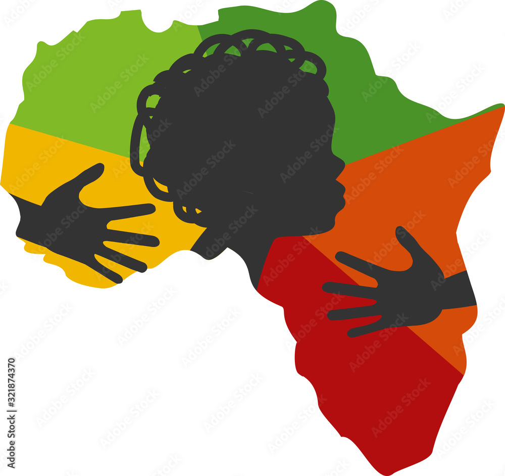 African child on a map of Africa Stock Vector | Adobe Stock