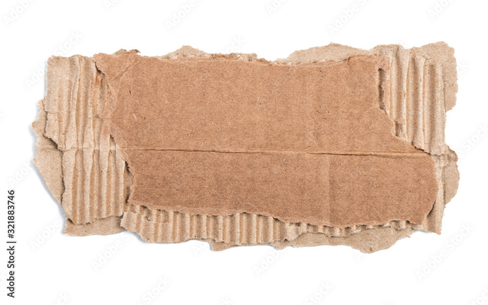 Kraft cardboard goffered with ripped edge Stock Photo | Adobe Stock