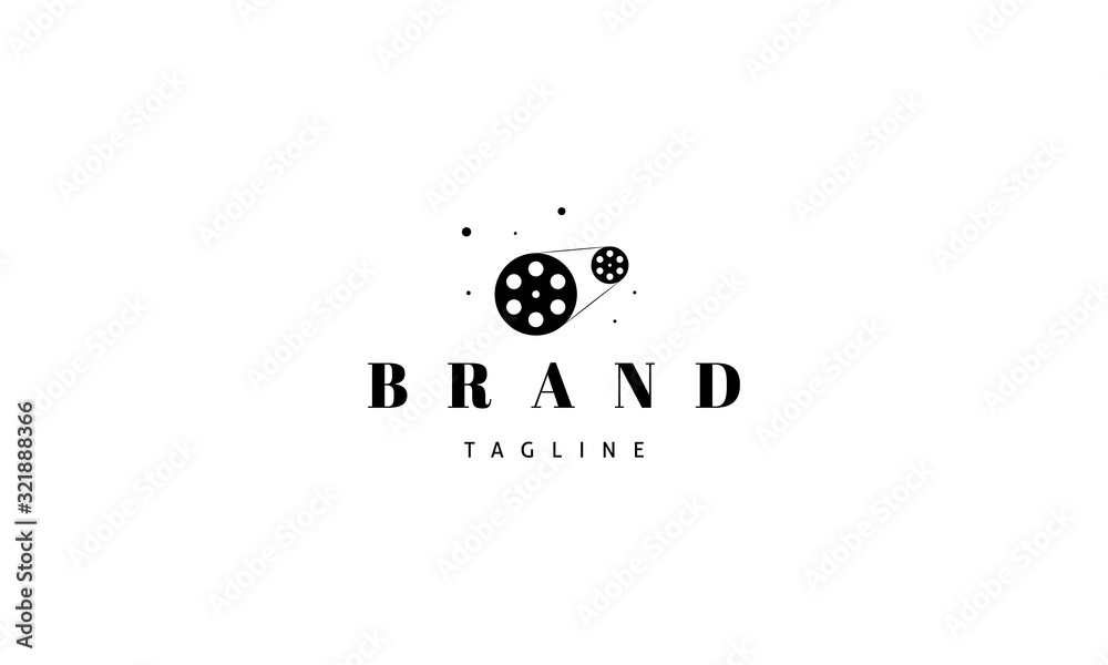 Vector logo on which an abstract image of a video film. Stock Vector ...