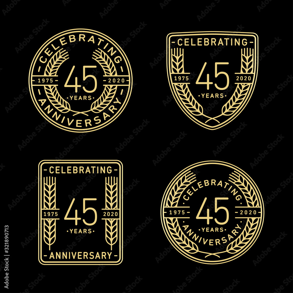 45 years anniversary celebration logotype. 45th anniversary logo ...