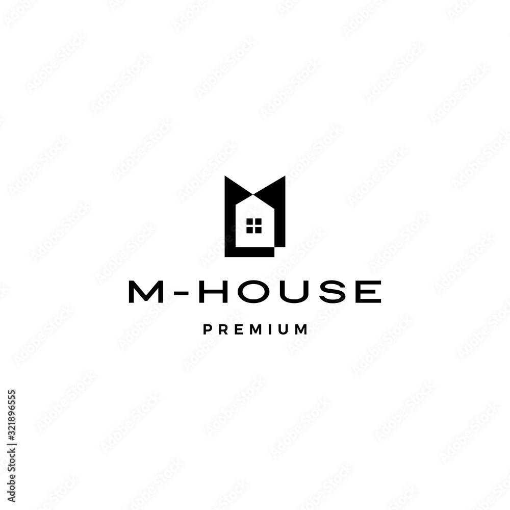 m house logo vector icon illustration Stock Vector | Adobe Stock