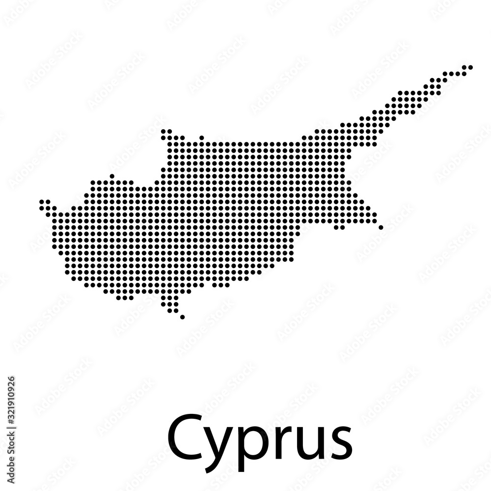 Cyprus Vector map. High detailed. Stock Vector | Adobe Stock