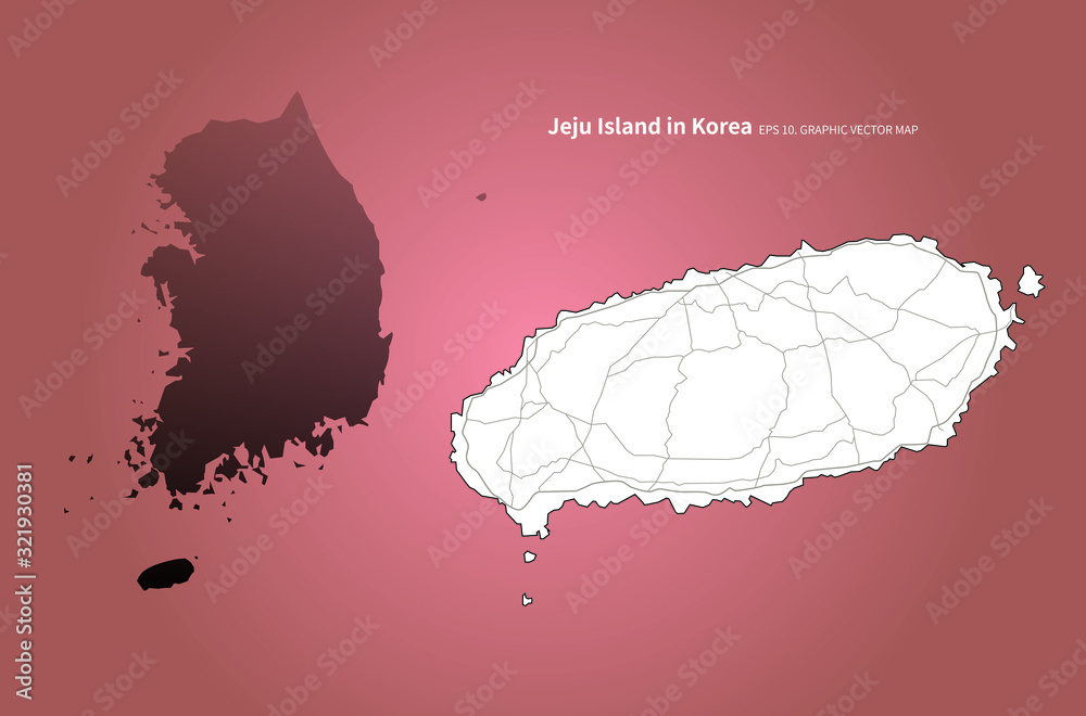 jeju island map. jeju map of korea. Stock Vector | Adobe Stock