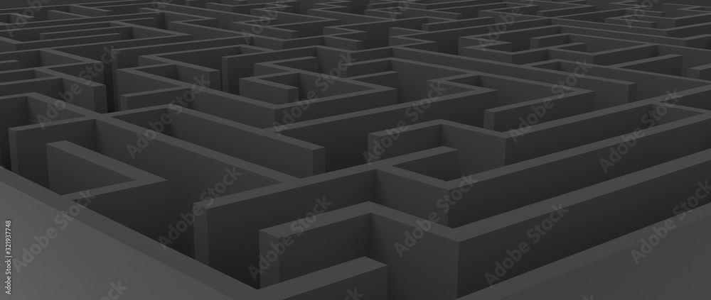 Diseño tridimensional de laberinto. Illustración 3d de laberinto ...