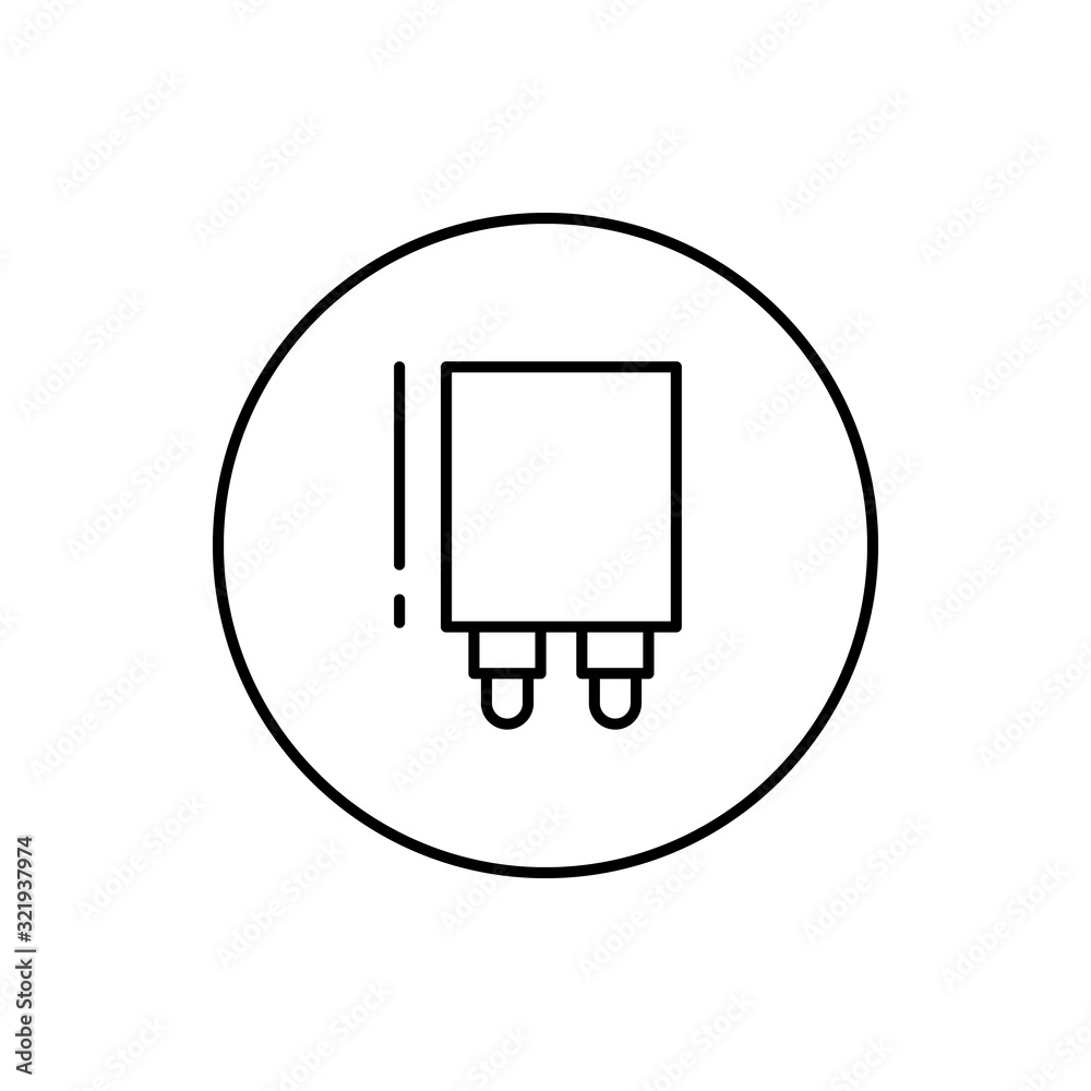 Charger, connector icon. Simple line, outline vector elements of ...