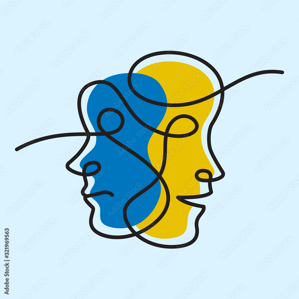 Logo of Faces with Different Emotions Stock Vector | Adobe Stock