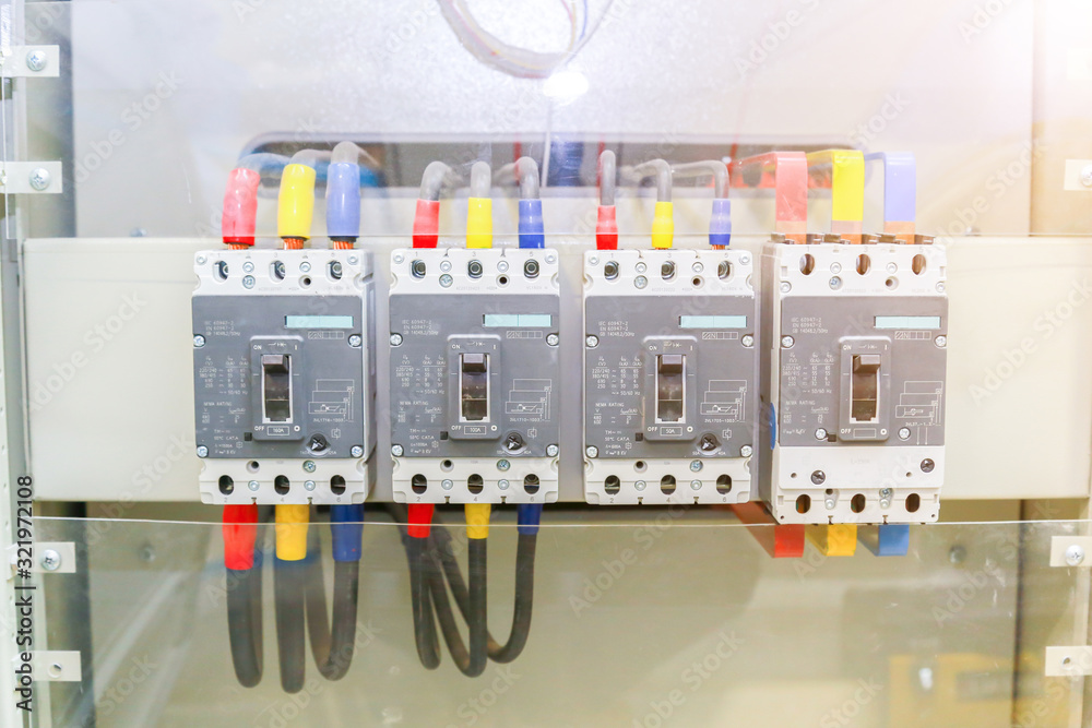 circuit breakers were installed in the steel main distribution board ...