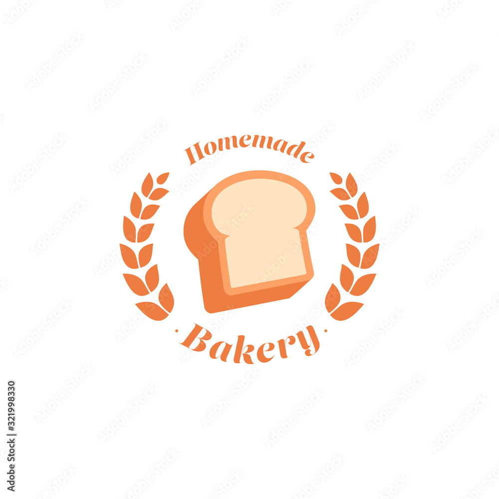 Homade bread bakery logo icon badge symbol in classic style with wheat ...