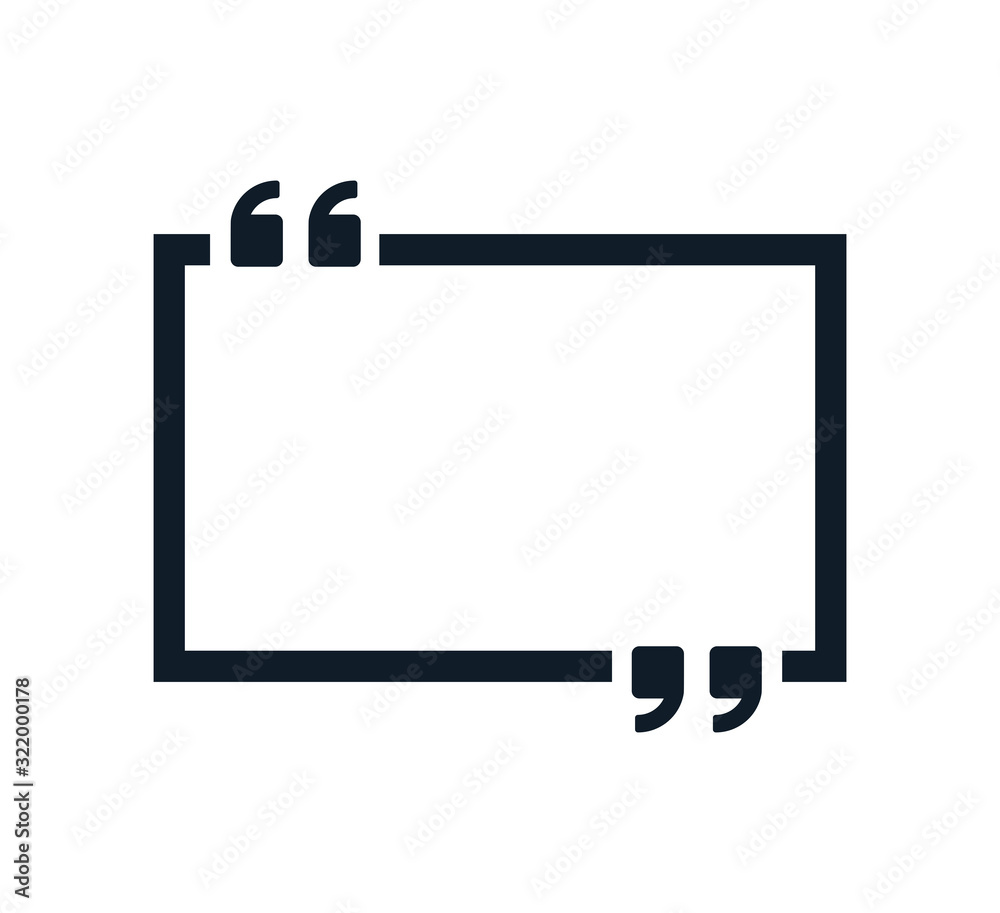 Quote icon vector logo template Stock Vector | Adobe Stock