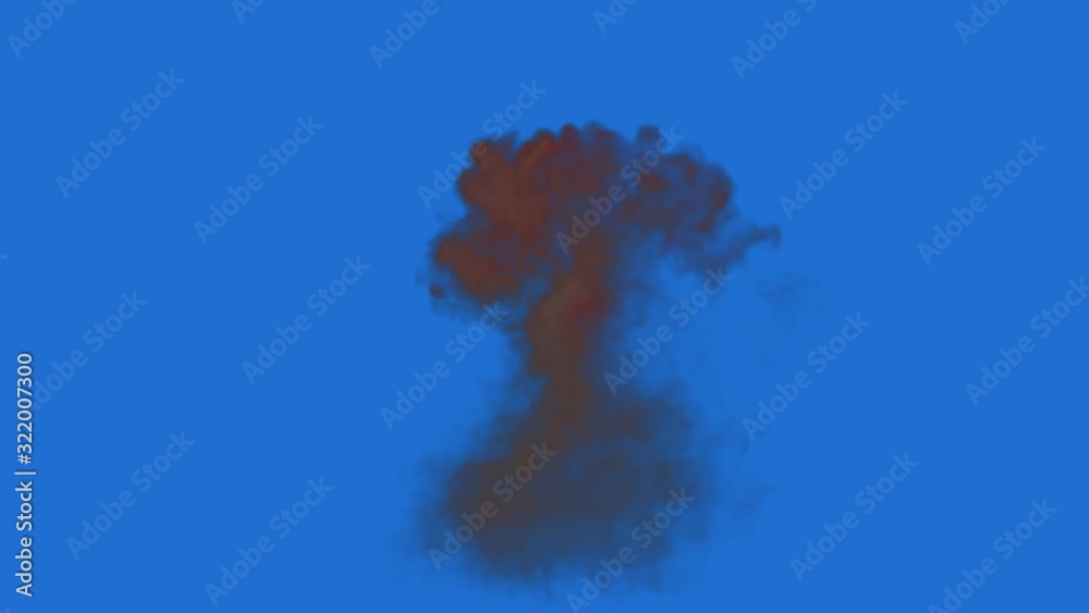 Animation of the explosion on a transparent background. Realistic ...
