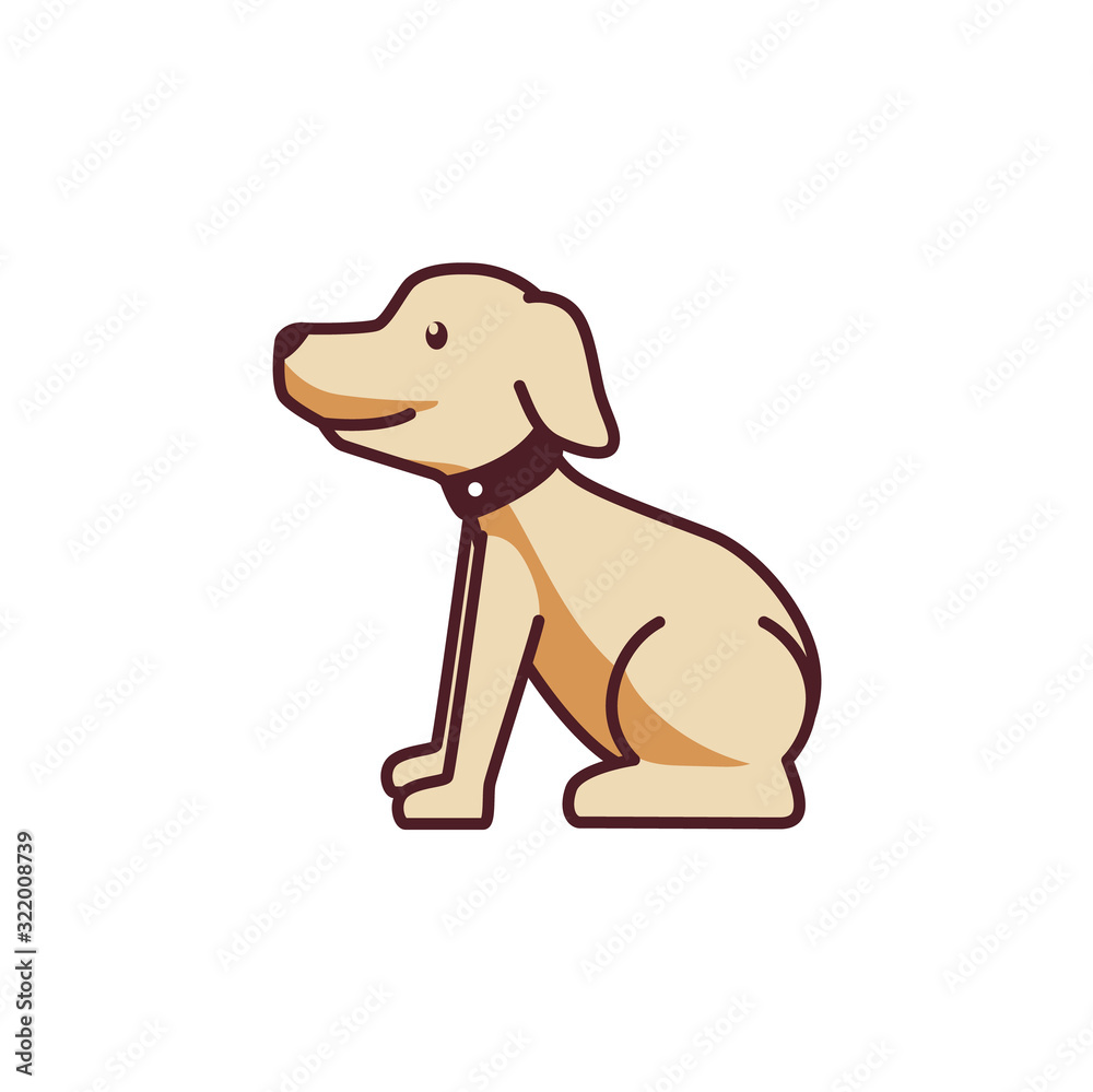 Cartoon dog vector Stock Vector | Adobe Stock