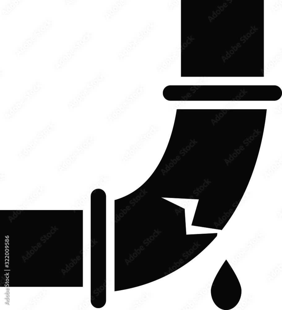 broken pipe icon, vector illustration Stock Vector | Adobe Stock