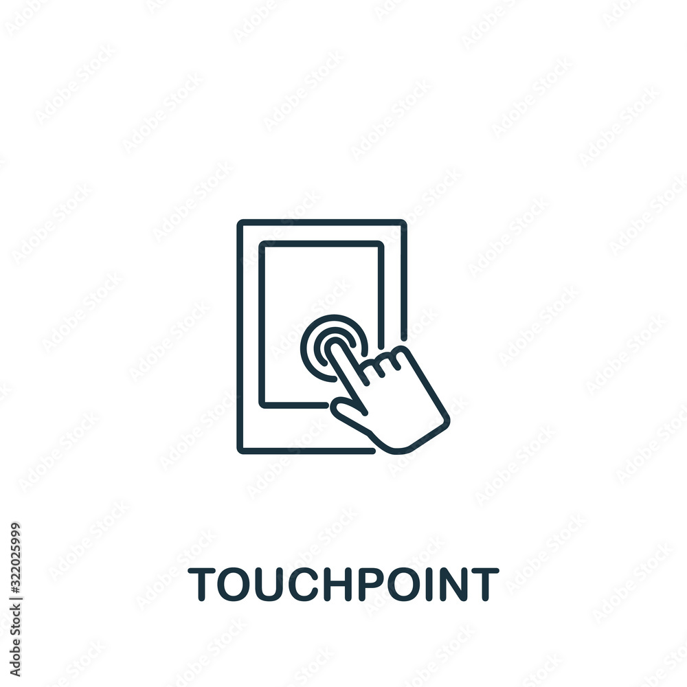 Touchpoint icon from customer service collection. Simple line element ...