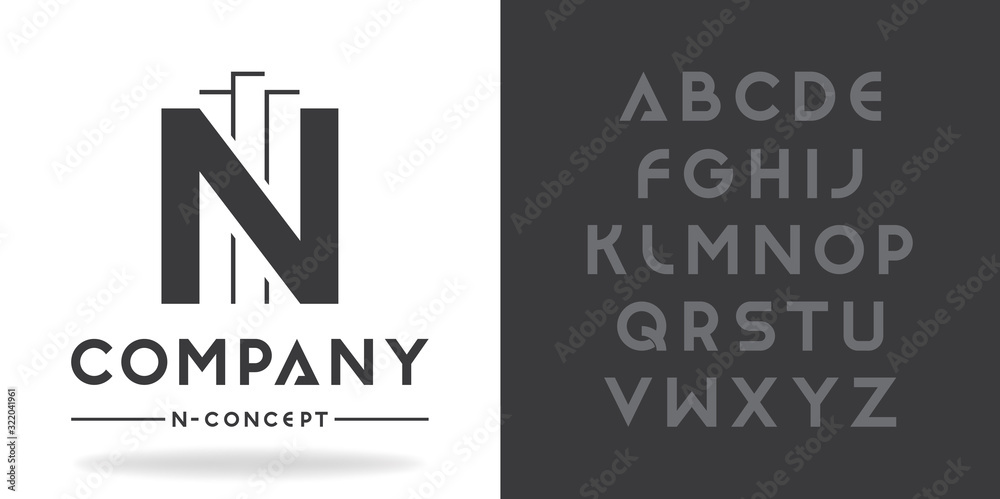 Real Estate, Business logo template. Font character design with font ...