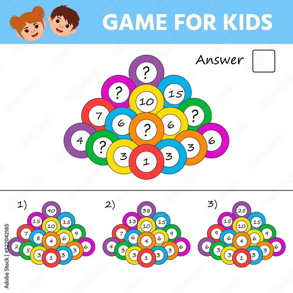 Education logic game for kids development of logic iq. Kids activity ...