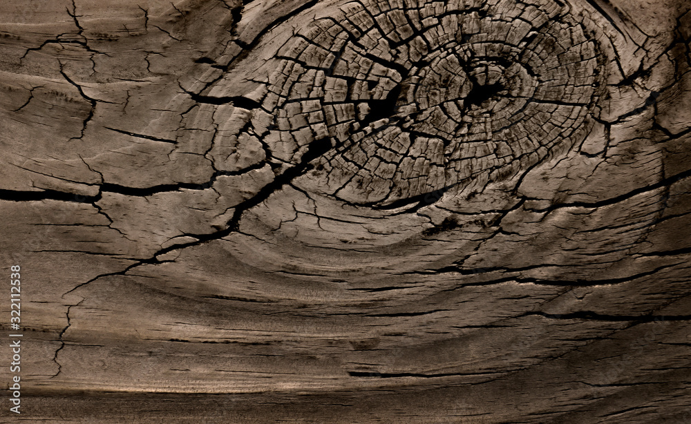 Rough splintered neutral reclaimed wood surface with aged boards lined ...