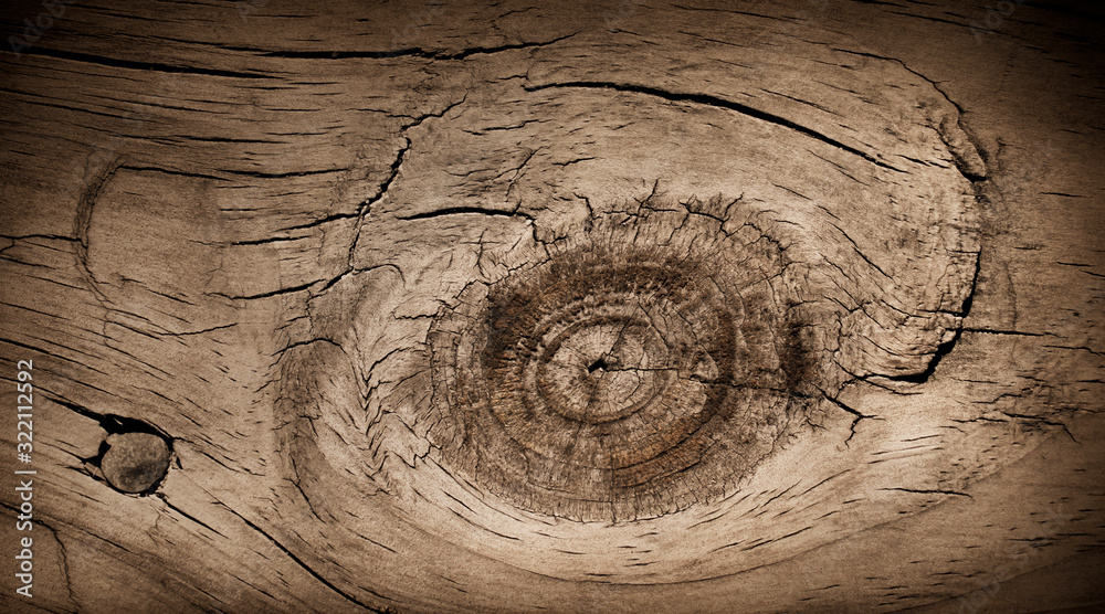 Rough splintered neutral reclaimed wood surface with aged boards lined ...