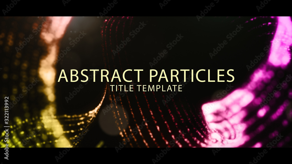 Abstract Particles Title plantilla de Stock | Adobe Stock