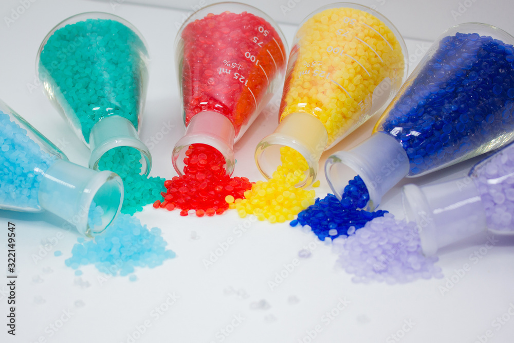 Colorful Plastic PVC Compound for industrial Manufacturing. Background ...