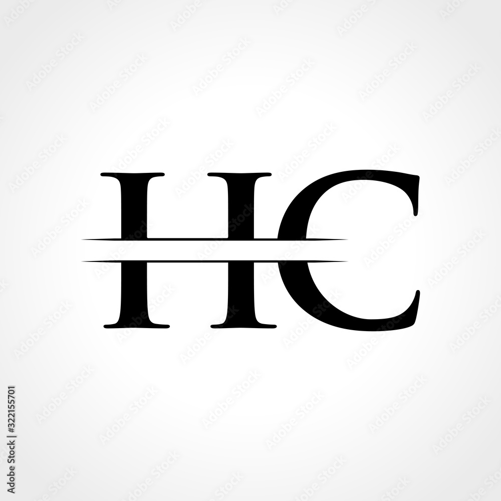 HC letter Type Logo Design vector Template. Abstract Letter HC logo ...