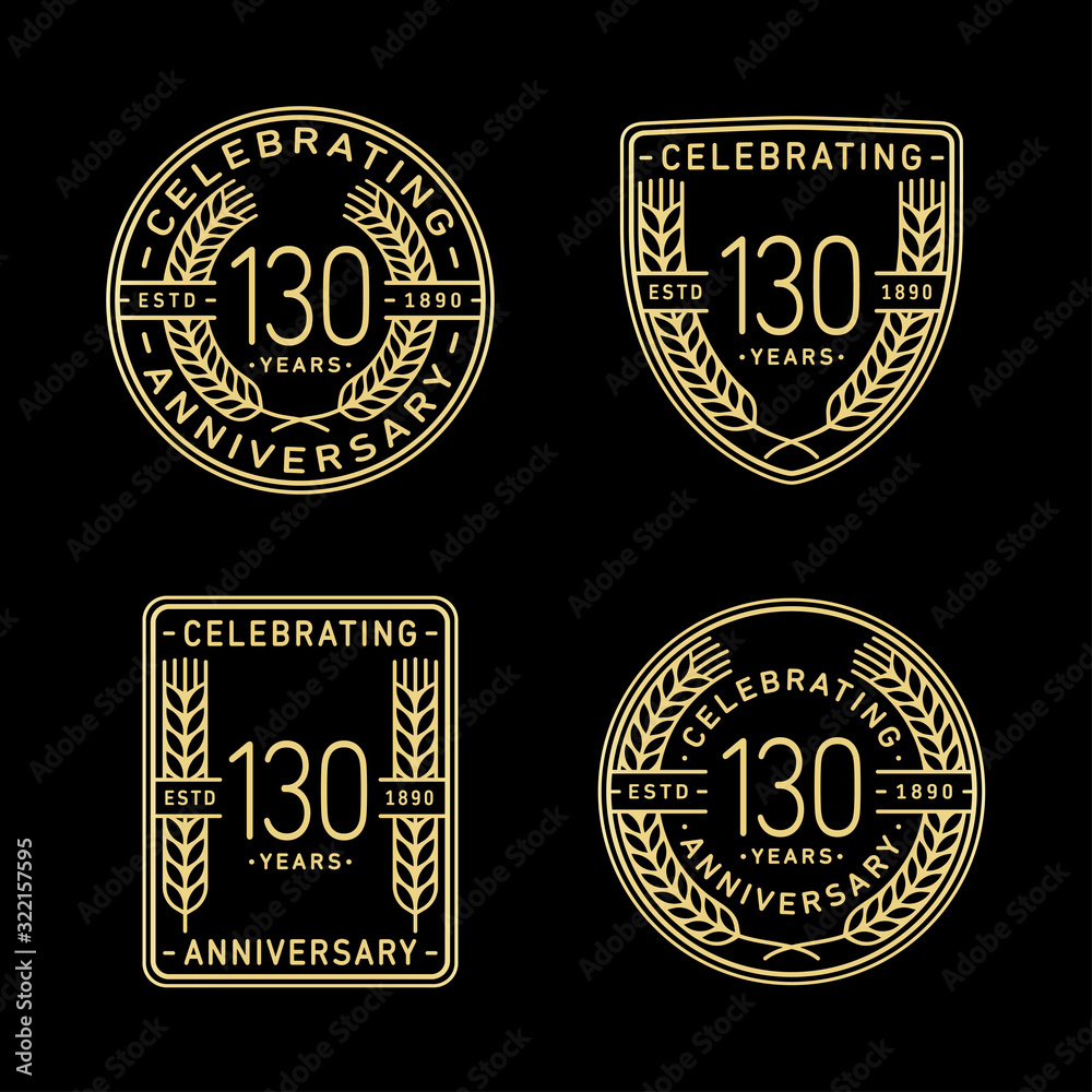 130 years anniversary celebration logotype. 130th anniversary logo ...