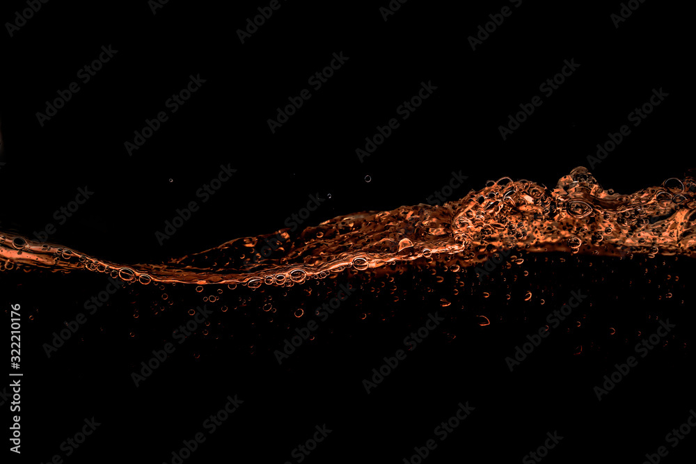 big wave of oil with black background Stock Photo | Adobe Stock