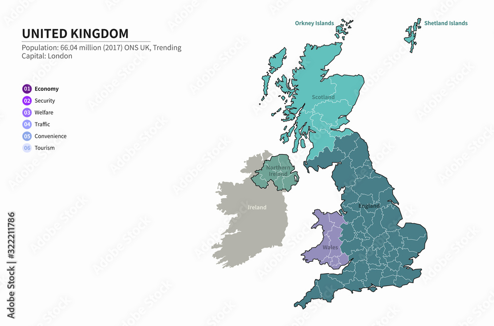 england map. graphic vector of united kingdom map. uk map. europe ...
